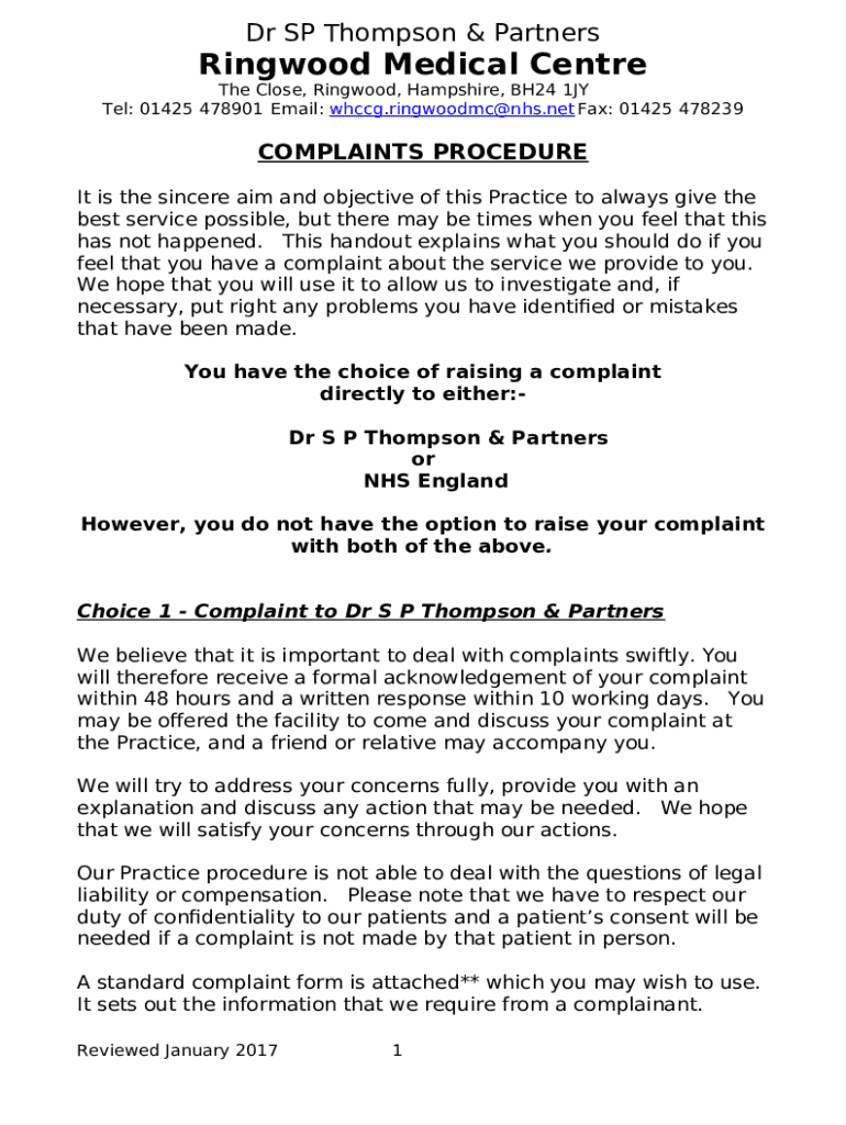 What are Customer Complaints? Why are They Important ... Doc Template | pdfFiller