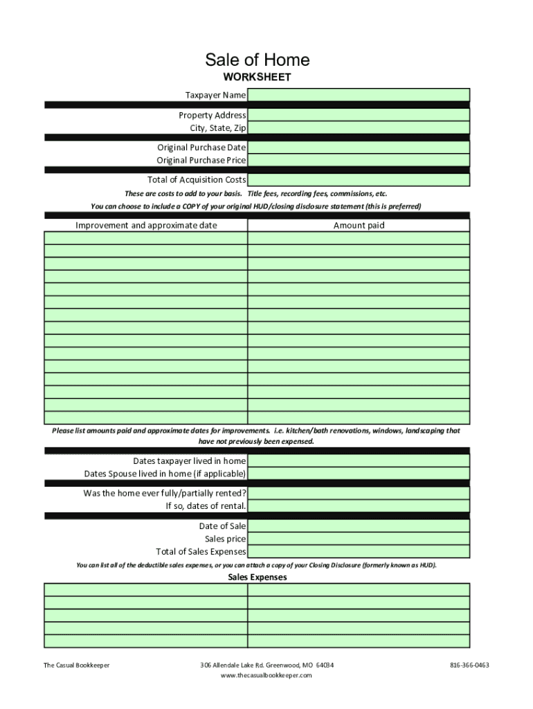 Fillable Online How to figure your gain or loss worksheet walkthrough ...