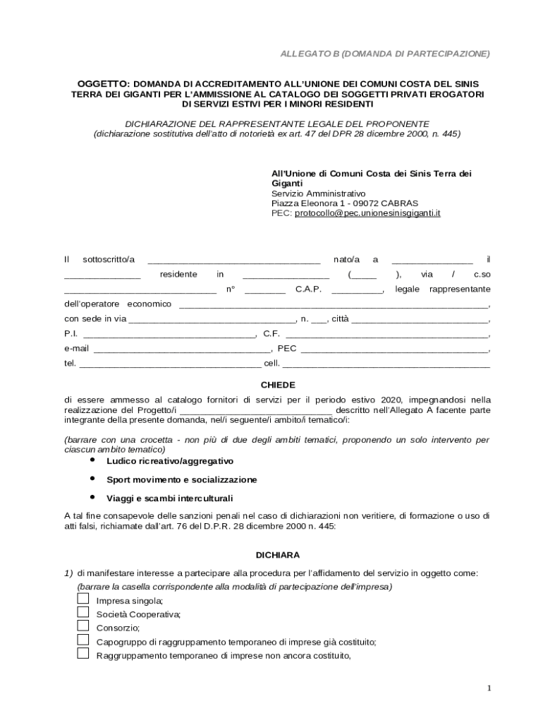 Unione dei comuni Costa del Sinis Terra dei Giganti Doc Template ...