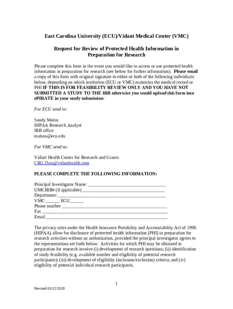 UMCIRB - ECU Research - East Carolina University Doc Template | pdfFiller
