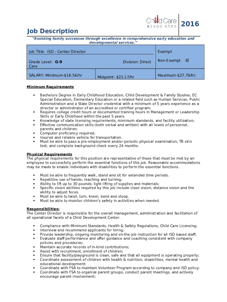 Job outlooks for Early childhood educators and assistants Doc Template | pdfFiller