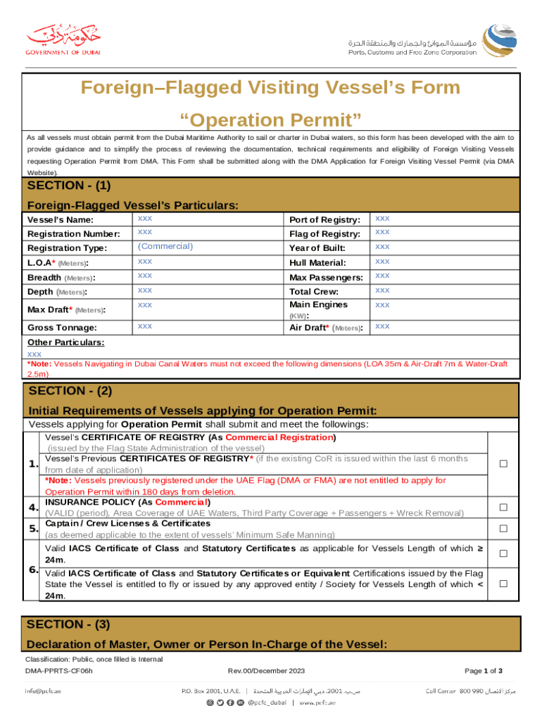 DMA-PPRTS-CF06h, ForeignFlagged Visiting Vessels - Operation Permit Doc ...