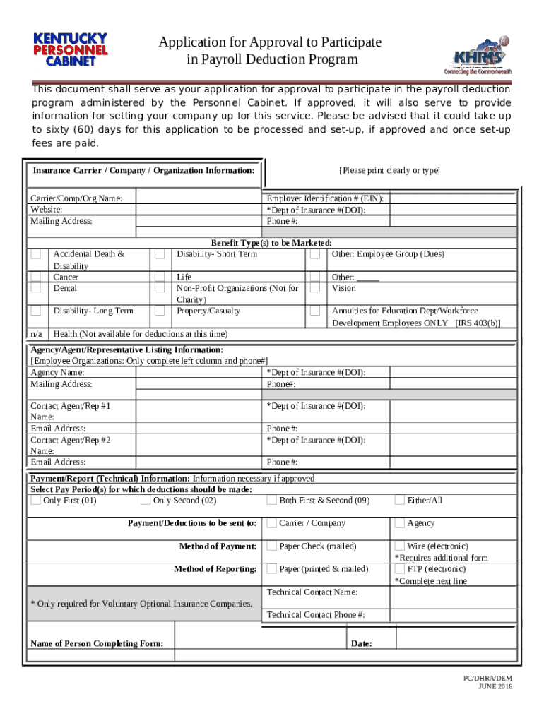 Payroll Deduction Program Important Reminders Regarding ... Doc Template | pdfFiller