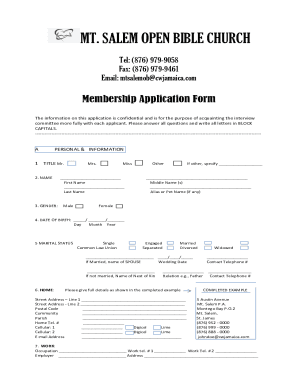Fillable Online Mount Salem Open Bible ChurchMontego Bay Fax Email ...