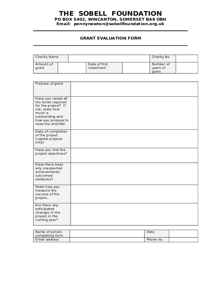 Post-Grant Evaluation Doc Template | pdfFiller
