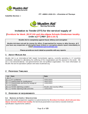 Invitation to Tender (ITT) for the service/ supply of Doc Template ...
