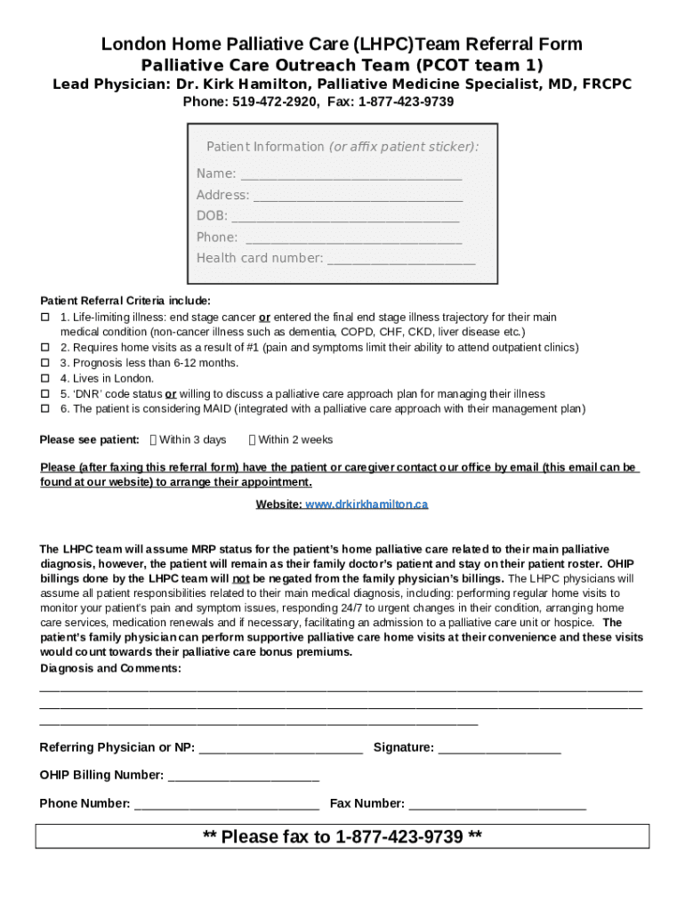 Palliative-Care-Referral- Doc Template | pdfFiller