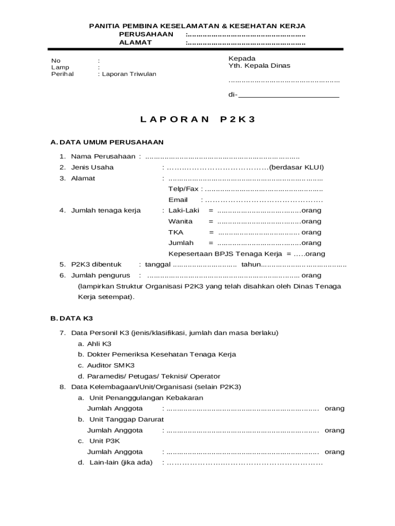 CONTOH LAP P2K3.docx Doc Template | pdfFiller
