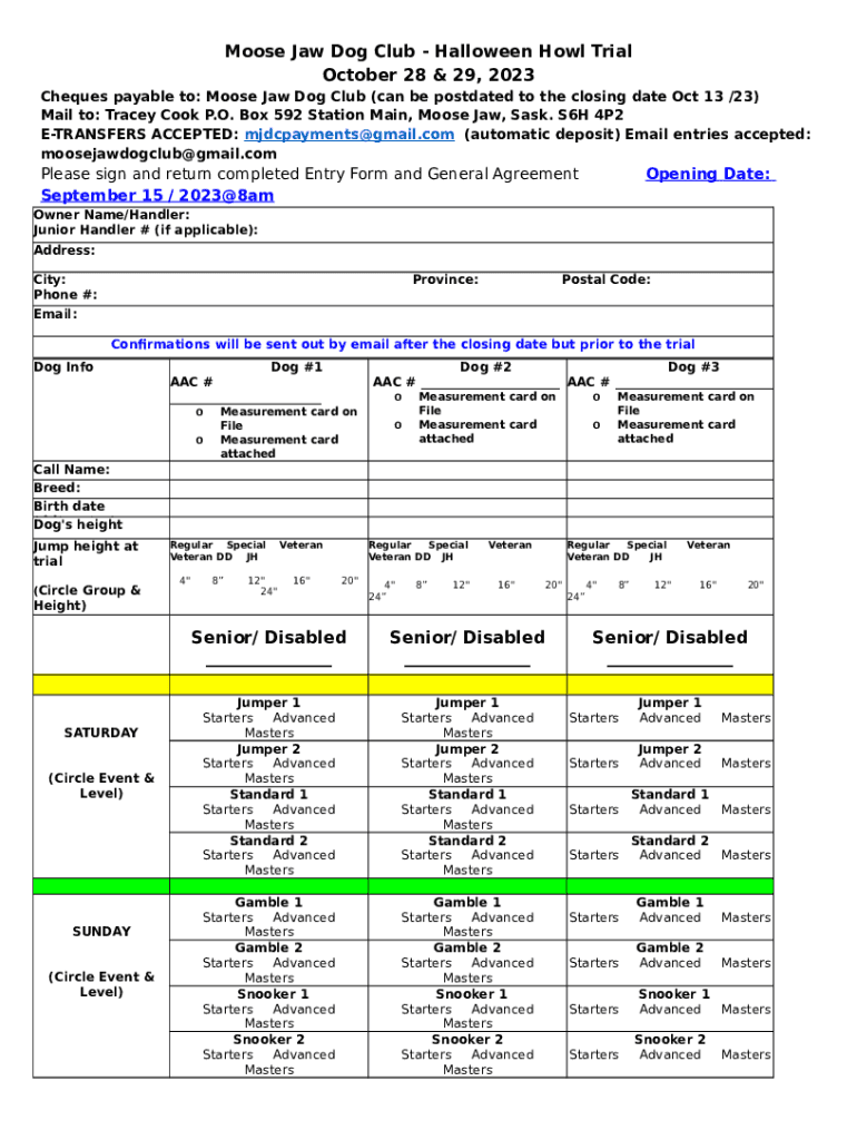 Halloween Howl agility trials a hit for Moose Jaw Dog Club Doc Template ...