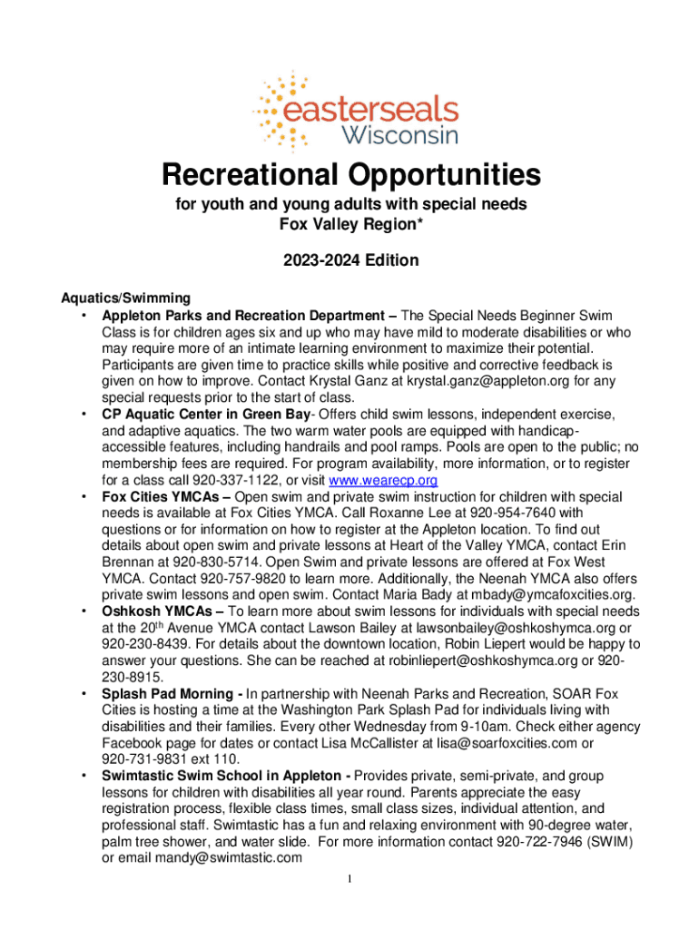 Fillable Online Recreational Opportunities Fax Email Print - pdfFiller