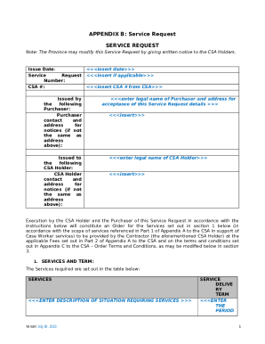 Competitive Service Request Doc Template | pdfFiller
