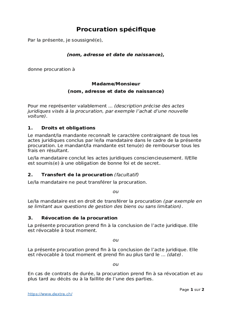 Lettre de procuration : tout savoir pour la rdiger - JDN Doc Template ...