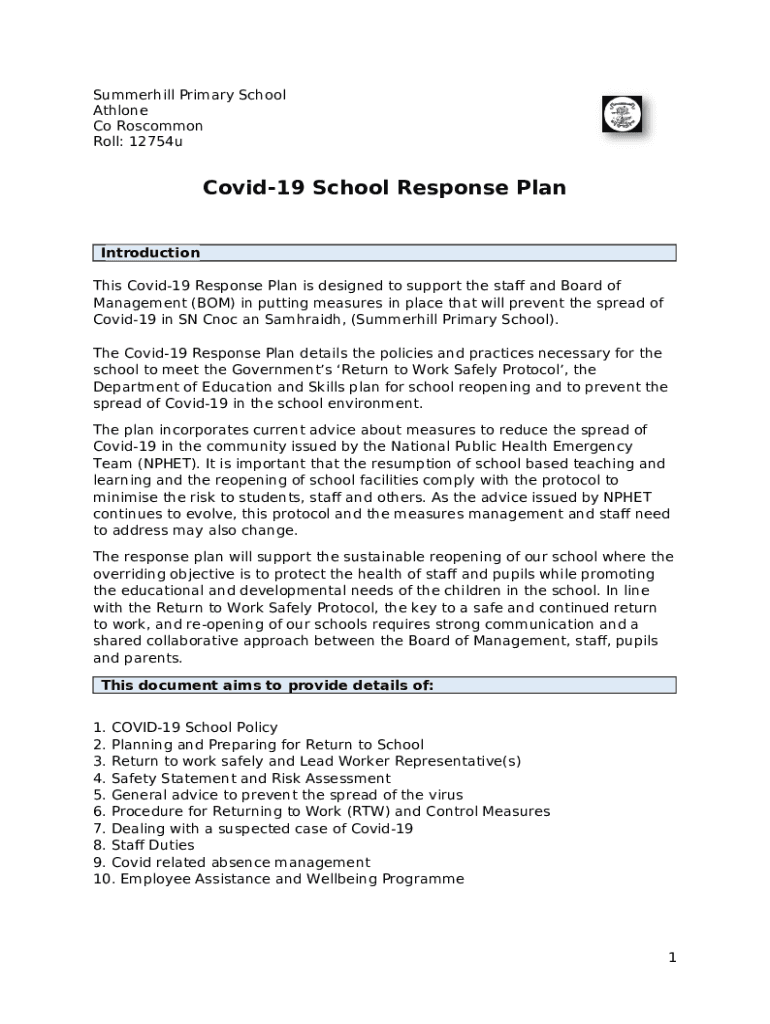 Summerhill Primary School Doc Template | pdfFiller