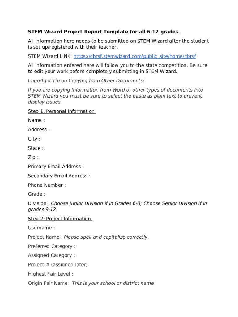 sMobile Regional Science & Engineering Fair Doc Template | pdfFiller