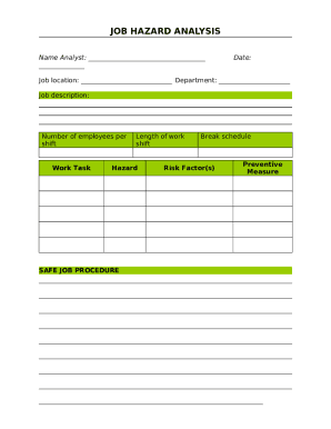 What Is a Job Hazard Analysis? (Template and How-to ... Doc Template ...