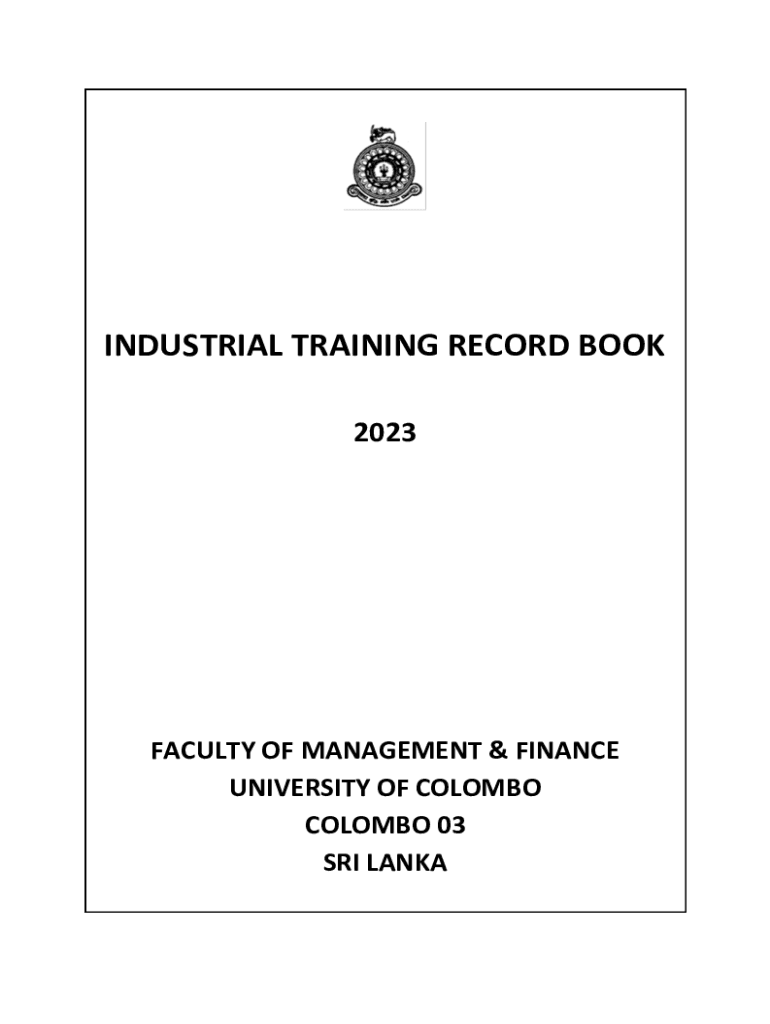 Fillable Online An Industrial Training Record Book for a Student ... - Scribd Fax Email Print ...