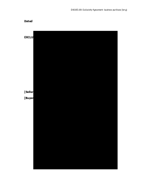 Fillable Online Free Exclusivity Agreement Template Fax Email Print ...