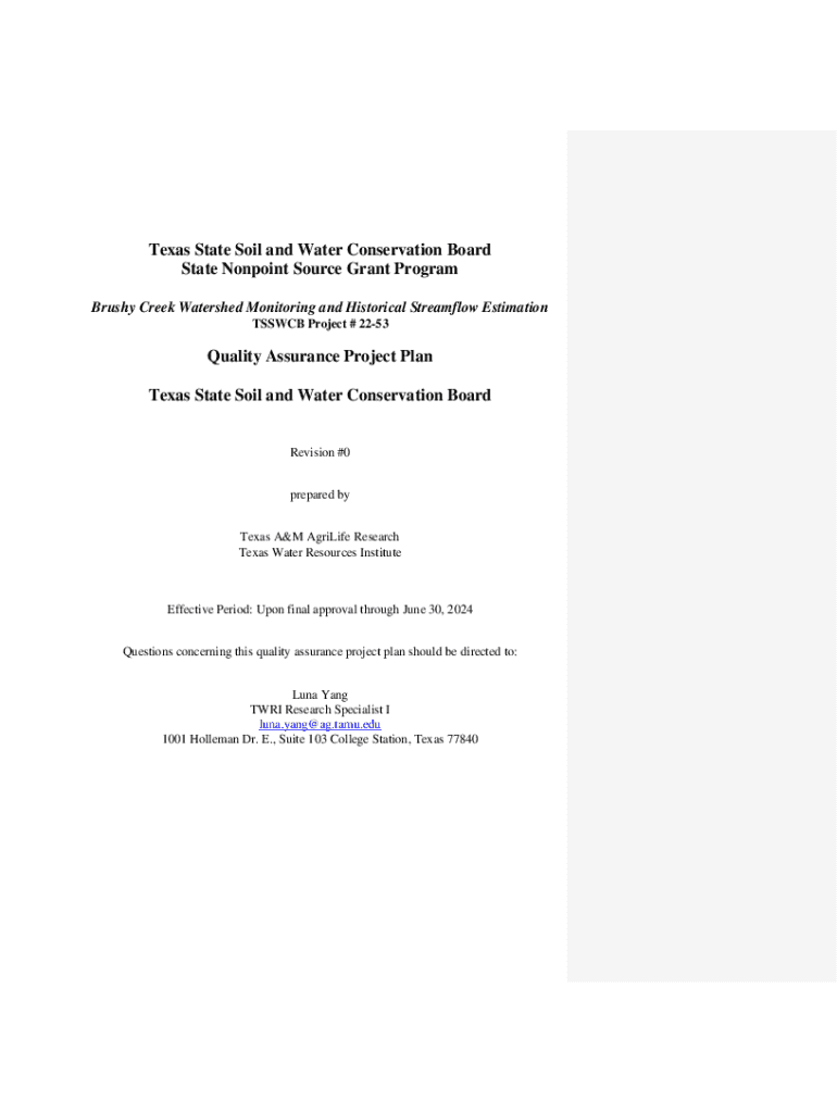 Fillable Online tsswcb texas Active Projects - Texas State Soil and Water Conservation Board Fax ...
