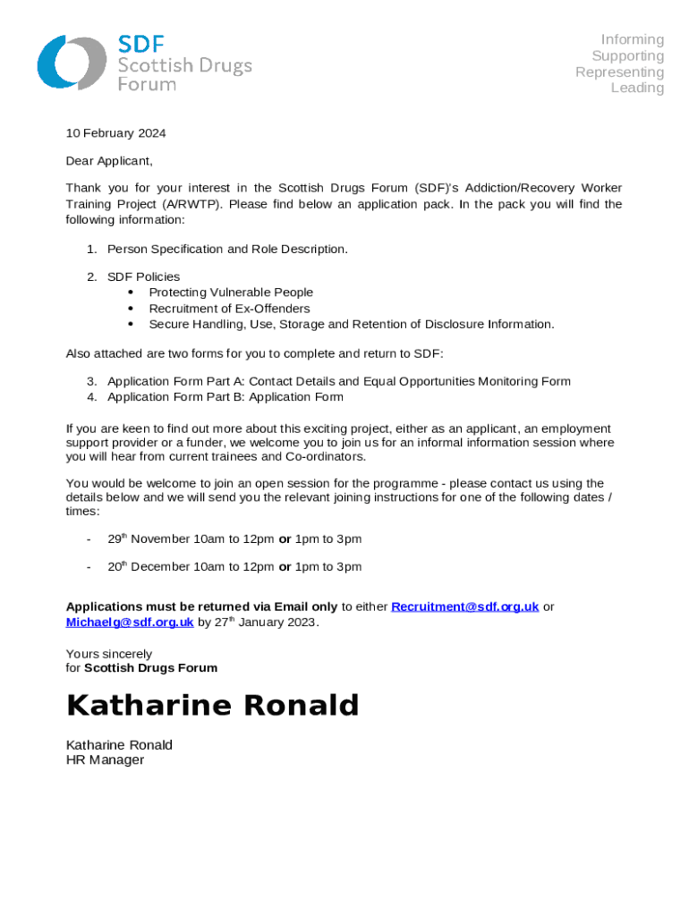 Addiction Worker Training Project with Scottish Drugs Forum Doc ...