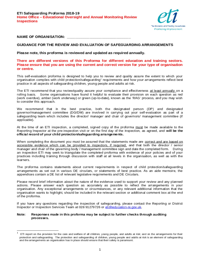 Child Safeguarding Statement (Sections 8.11 and 8.13.6 of ... Doc ...