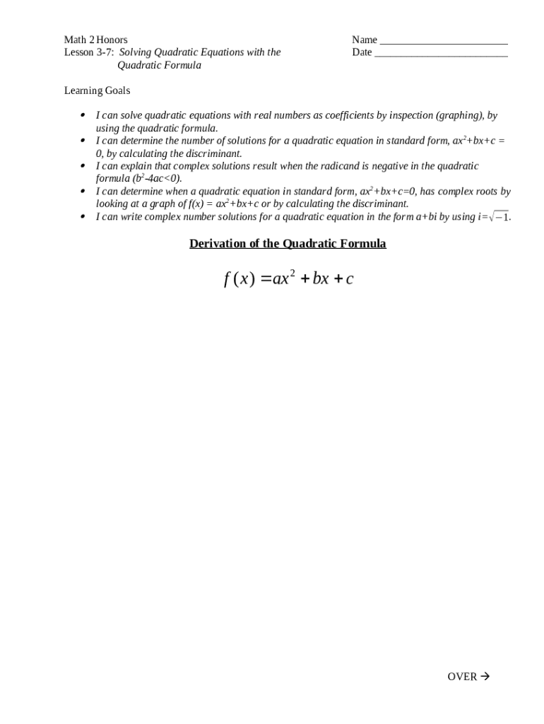 Solving Quadratic Equations by Inspection - YouTube Doc Template ...