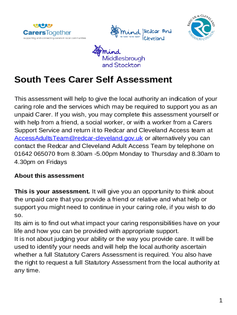 Carer's assessmentHealth and social care Doc Template | pdfFiller