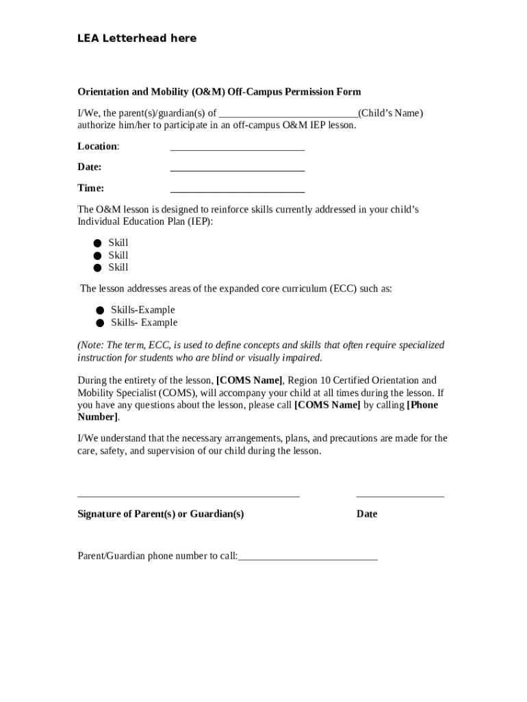 Off campus lesson .docx Doc Template | pdfFiller