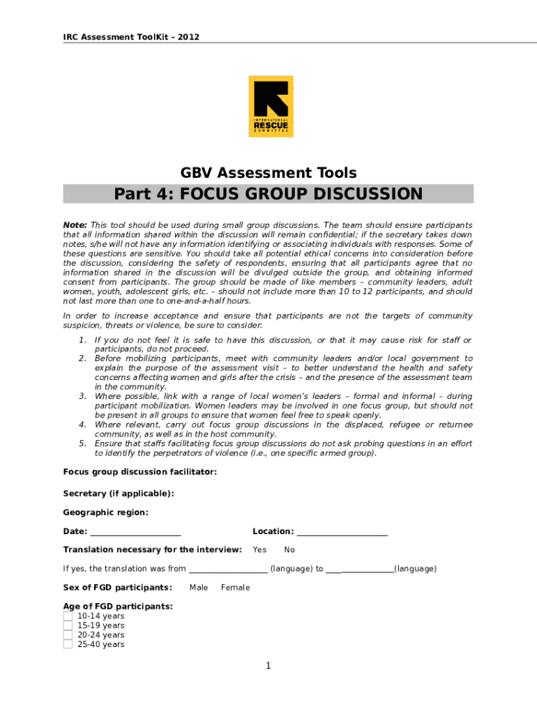 Monitoring and Evaluation (M&E) Toolkit for the Gender ... Doc Template | pdfFiller