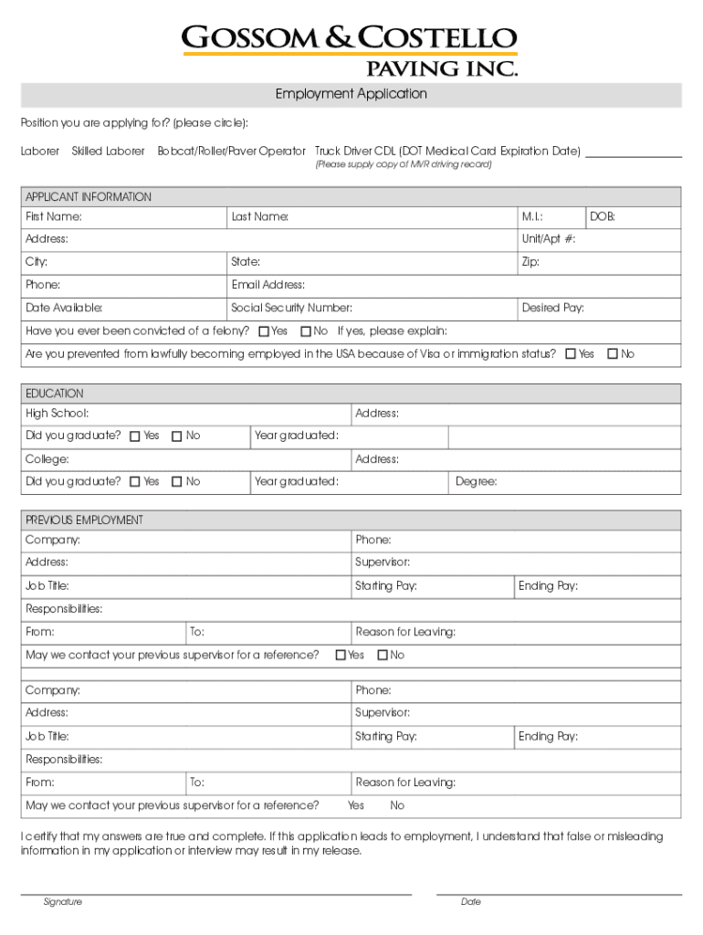 Fillable Online APPLICATION FOR DRIVER'S Fax Email Print - pdfFiller