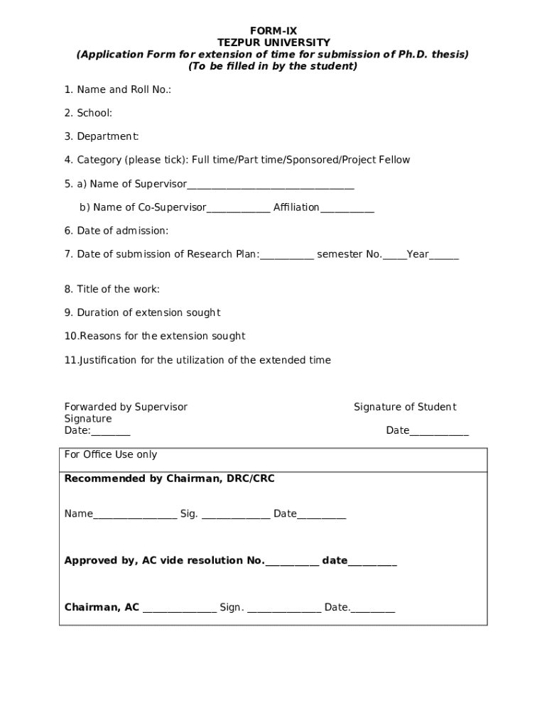 Tezpur Application - Fill Online, Printable, , Blank ... Doc Template ...
