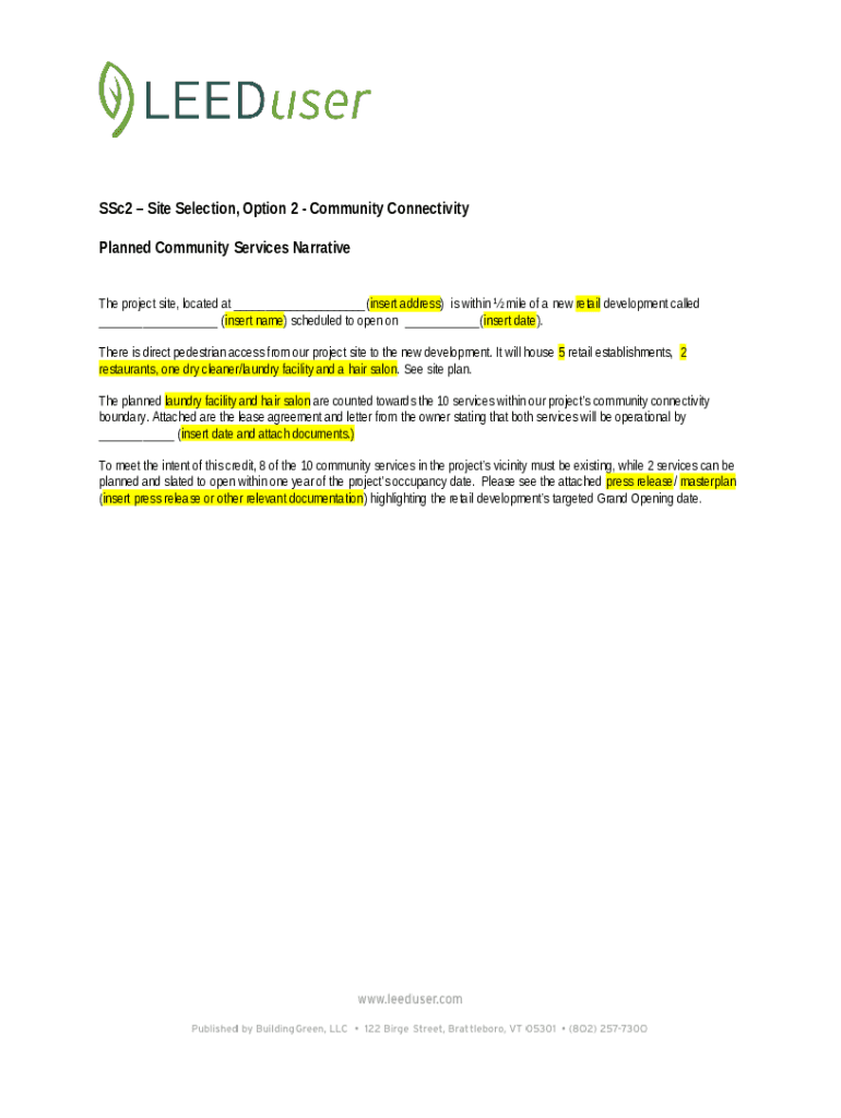 Most Downloaded LEEDuser Documentation Templates ... Doc Template ...