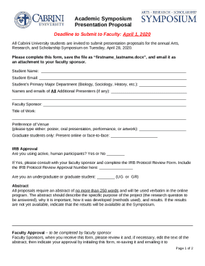 IRB Exception Doc Template | pdfFiller