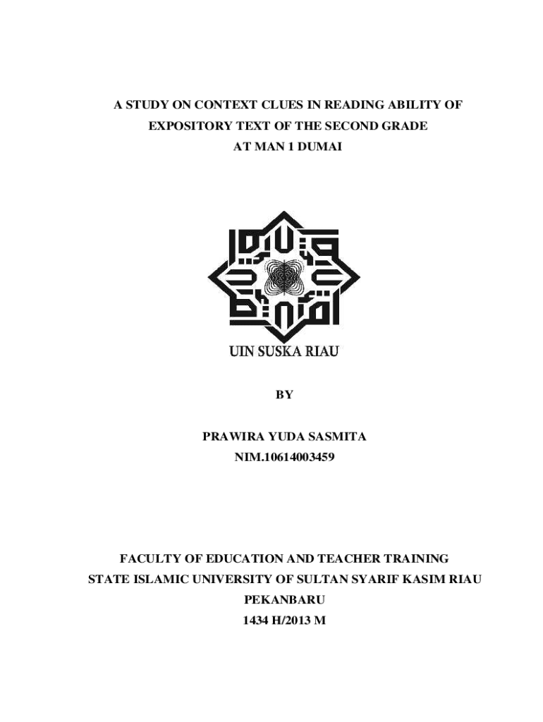 Fillable Online a study on context clues in reading ability of Fax Email Print - pdfFiller
