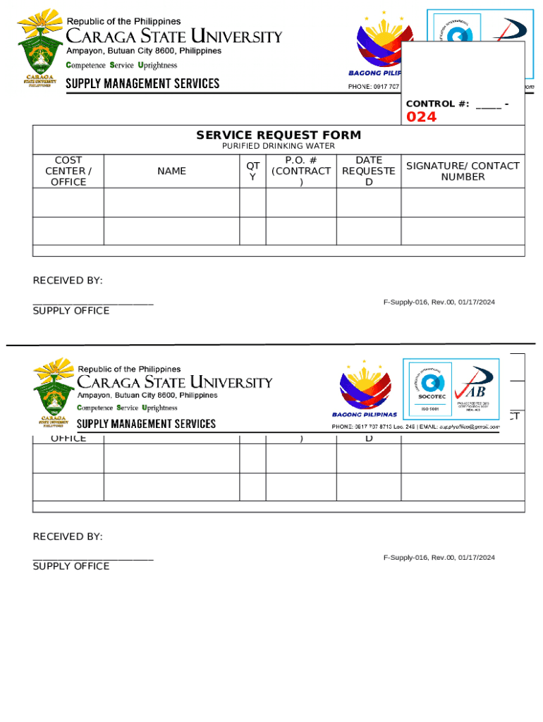 (016) WATER SERVICE REQUEST .docx Doc Template | pdfFiller