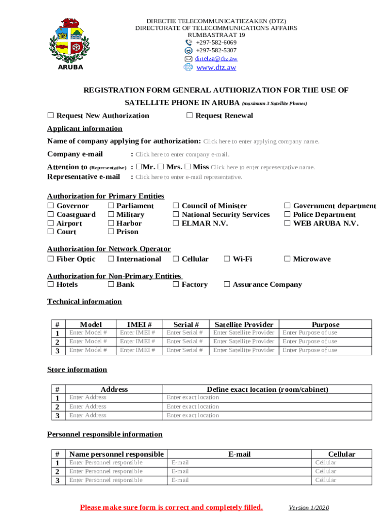 Registration General Authorization For The Use Of ... - DTZ Doc Template | pdfFiller