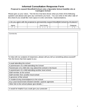 Inal Consultation Response Doc Template | pdfFiller