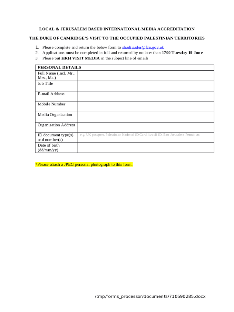 HRH Accreditation Doc Template | pdfFiller