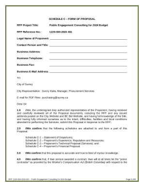 REQUEST FOR PROPOSAL RFP FY24 086-02 (DRW ... Doc Template | pdfFiller