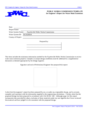 GUIDELINES FOR ENGINEERING REPORTS FOR WATER .. ... Doc Template ...
