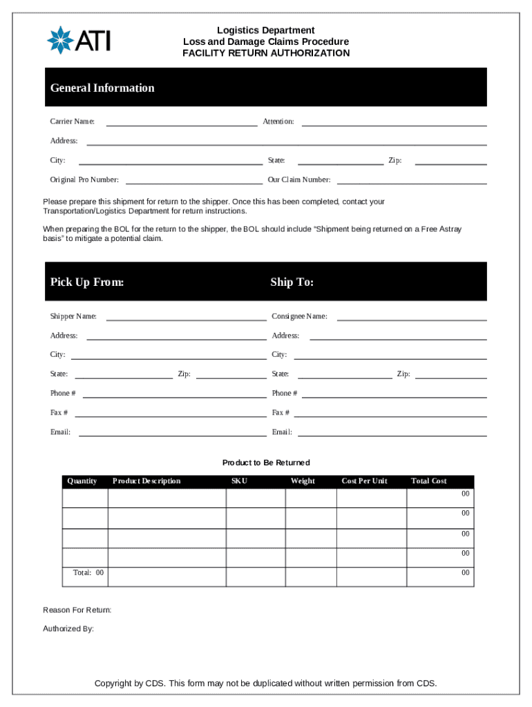 ATICarrier-Return-Authorization.docx - Freight Claim Doc Template ...