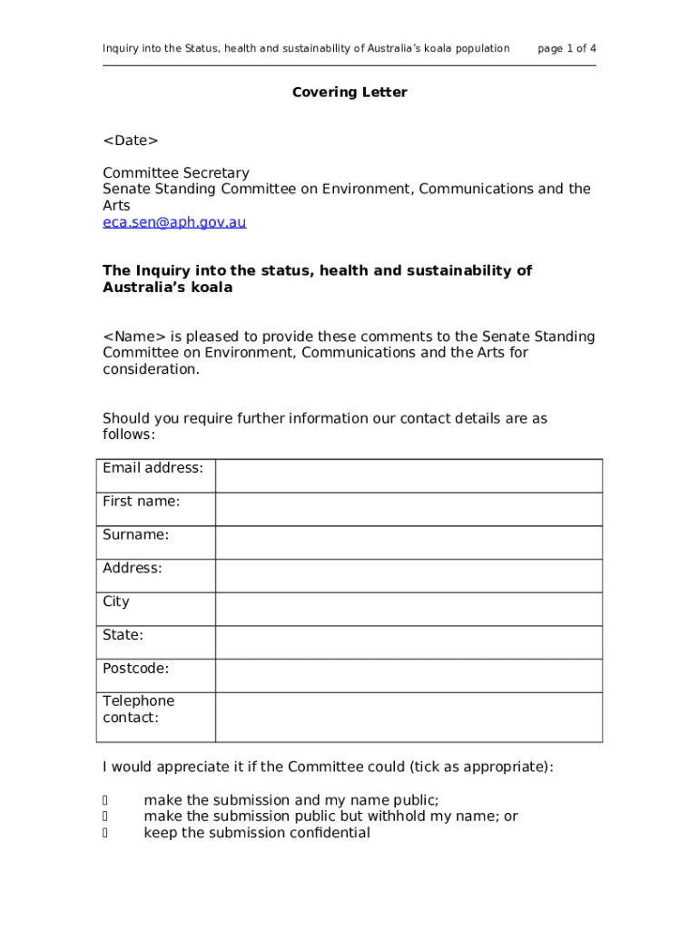 Inquiry into the Status, health and sustainability of ... Doc Template ...
