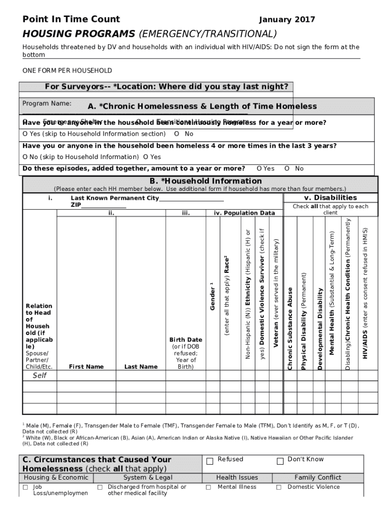 CoC Program Participant Homelessness Verification ... Doc Template | pdfFiller