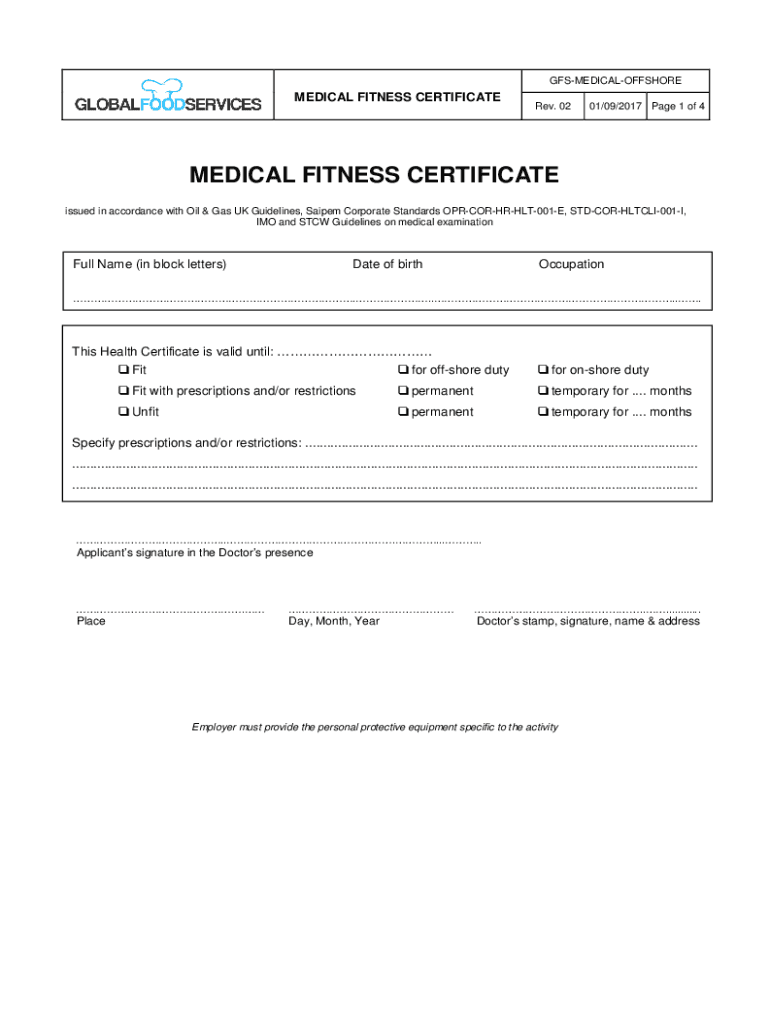 Fillable Online Medical Certificate Form Rev. 02 Fax Email Print ...
