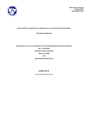 Section 5310 Grant Program Overview Doc Template | pdfFiller