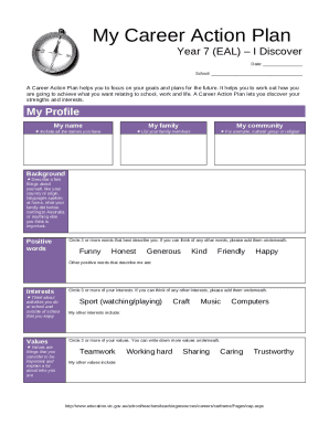 capyr9eal.doc - My Career Action Plan Year 9 EAL Doc Template | pdfFiller