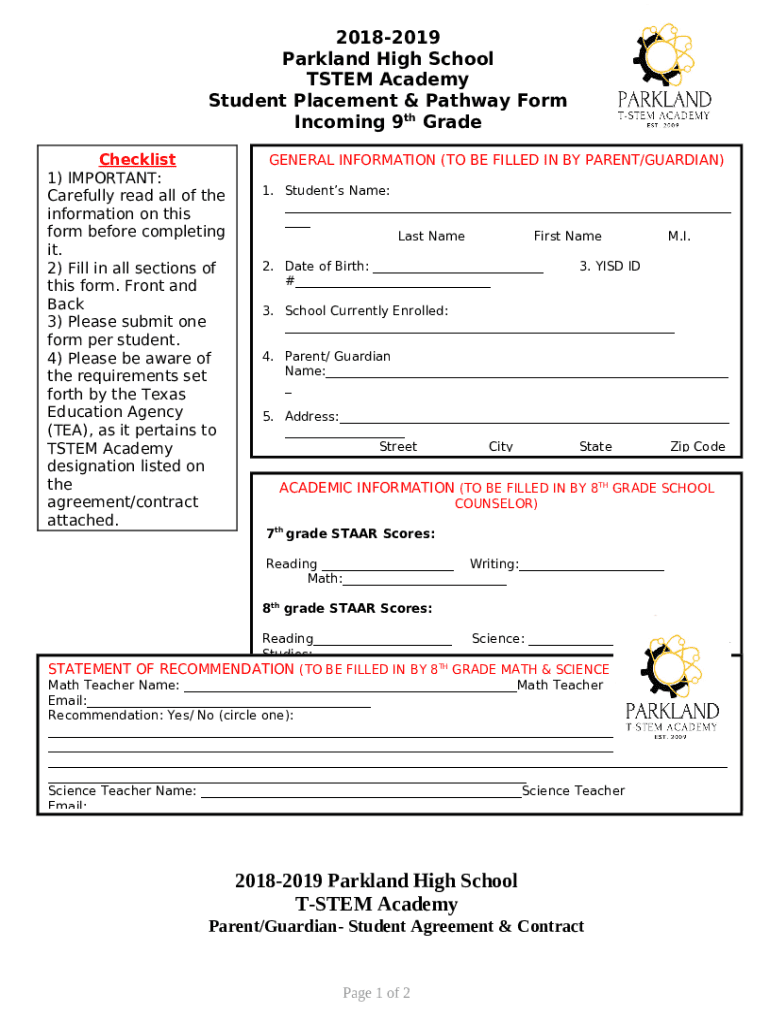 Student Placement & Pathway Doc Template | pdfFiller