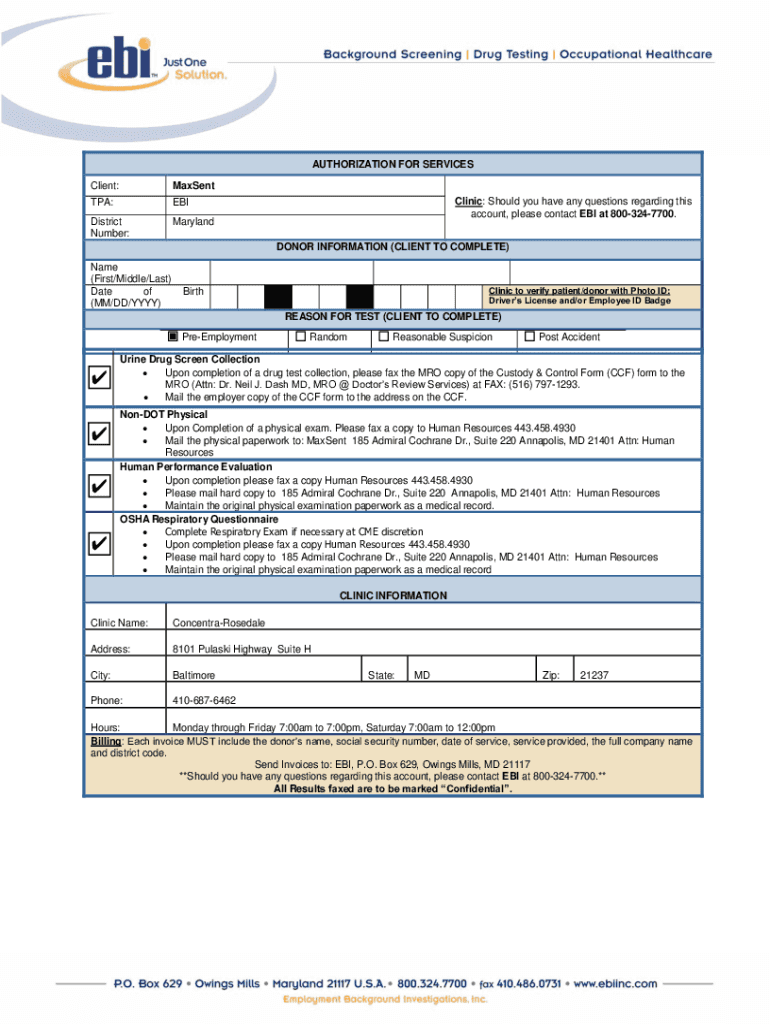 Fillable Online account, please contact EBI at 800-324-7700 Fax Email ...