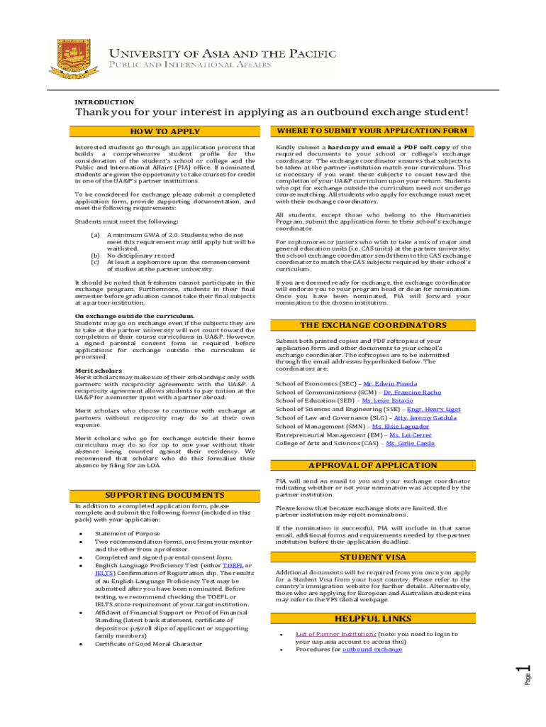 Fillable Online UAP-Outbound-Exchange-Program-Application-Form.pdf Fax Email Print - pdfFiller