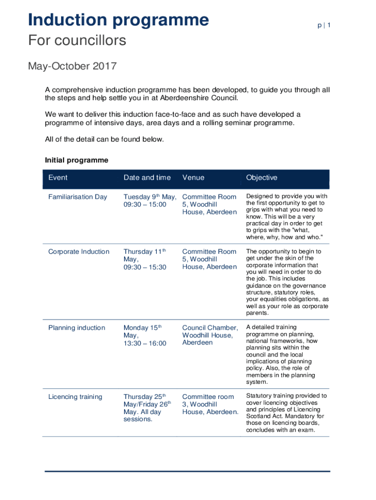 Fillable Online Online Training and HR information - Councillor Induction Fax Email Print ...