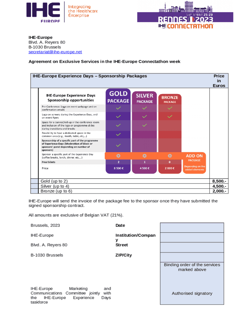 2023 IHE-Europe Connectathon Fact Sheet Doc Template | pdfFiller